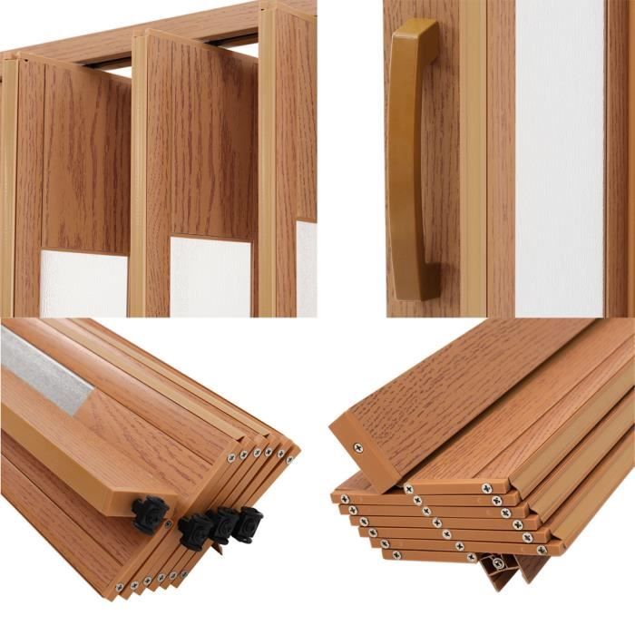 Porte Pliante Accordéon en PVC et Verre - Porte à Soufflet pour Douche ...