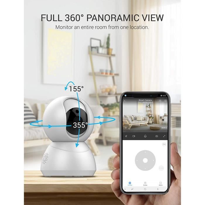 Caméra de surveillance - Keyke - Dôme PTZ - WiFi 1080P - Vision ...