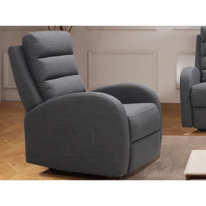 Canapé 3+1 places relax en tissu GIORGIA - Gris - Cdiscount Maison
