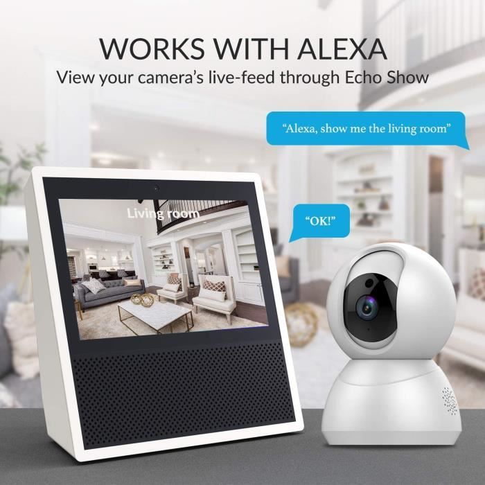 Caméra de surveillance - Keyke - Dôme PTZ - WiFi 1080P - Vision ...