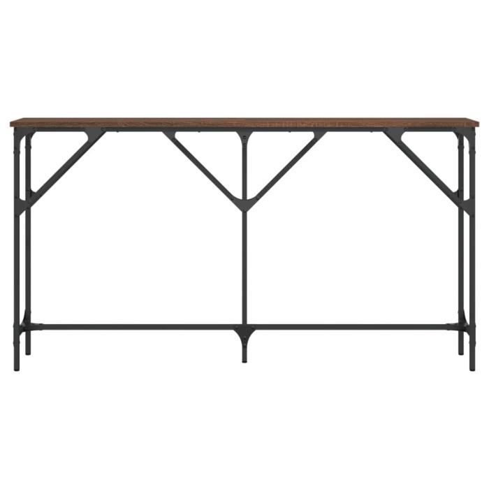 Table Console - DIOCHE - Console Extensible - Chêne Marron - 140x23x75 ...