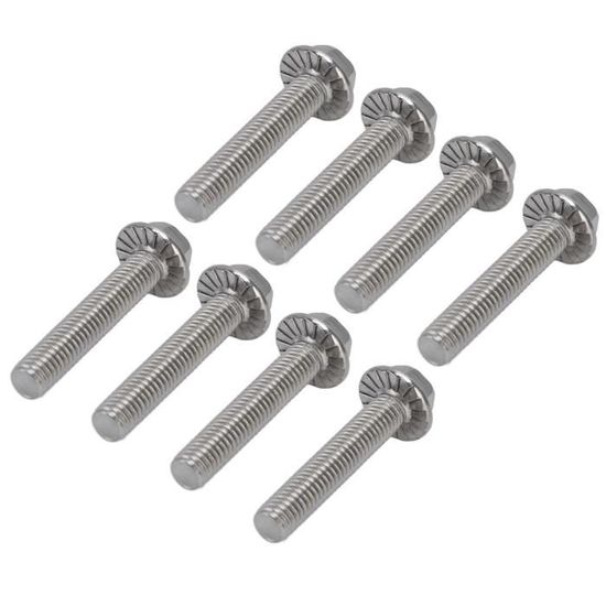 Ashata boulons à vis avec joint 20 pièces boulons à vis M10x1.5 A2‑70 boulon à tête hexagonale à ...