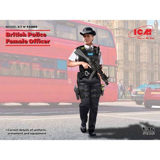 Maquette figurine - ICM - British Police Female Officer - 40 pièces en ...