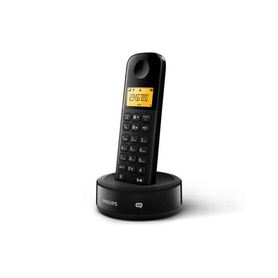 PHILIPS TELEPHONE FIXE SANS FIL - D1651B-01 - TÉLÉPHONE DECT - NOIR ...