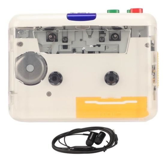 Vvikizy Convertisseur Cassette vers MP3 USB HiFi Stereo Portable Blanc ...