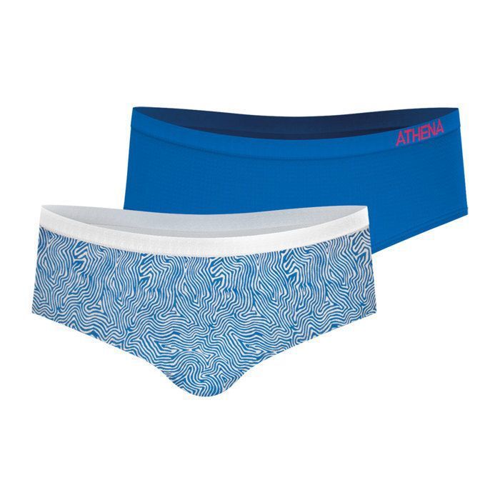 Lot de 2 boxers sans coutures Fashion Athena Bleu - Cdiscount Prêt-à-Porter