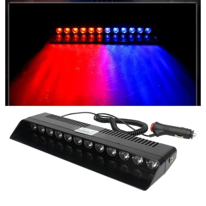 GYROPHARE Police Lights Car LED Strobe Light Signal Lampes Flash Dash ...