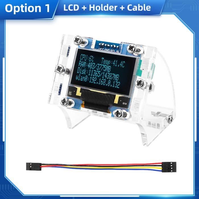Option 1 - Écran Lcd Oled Avec 4 Broches, 0.96 Pouces, Pour Arduino Stm32 Raspberry Pi 4b 3b ...