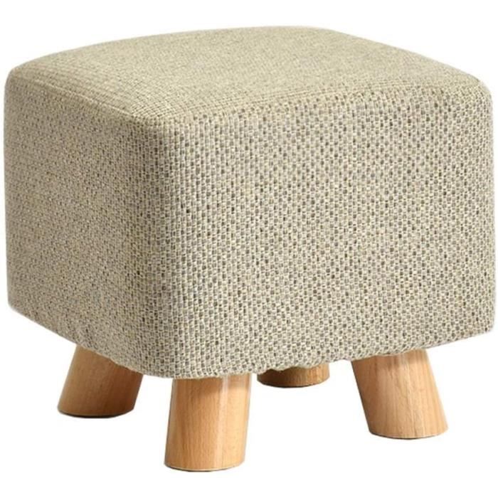 Pouf Pouf Tabouret Pouf Changement Tabouret En Laiton Coton Coton Gris ...