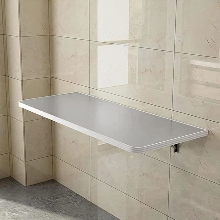 Table Murale Pliante En Acier Inoxydable, Étagères Flottantes Fixées Au ...