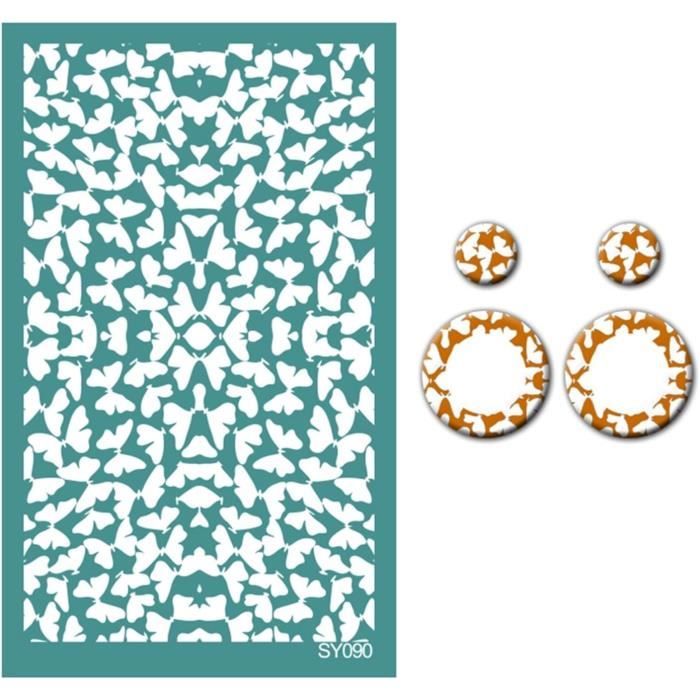 18 Styles De Pochoirs De Sérigraphie For Argile Polymère, Kit De ...