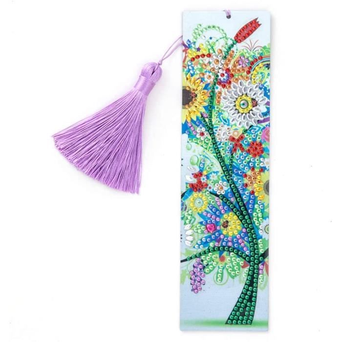 Domybest Marque-page de Peinture au Diamant Bricolage Diamond Painting Marque Page en Cuir ...