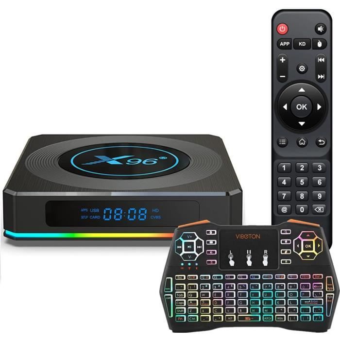 Android 11.0 TV Box, 4 Go + 64 Go Smart TV Box Amlogic S905X4 USB 3.0 ...