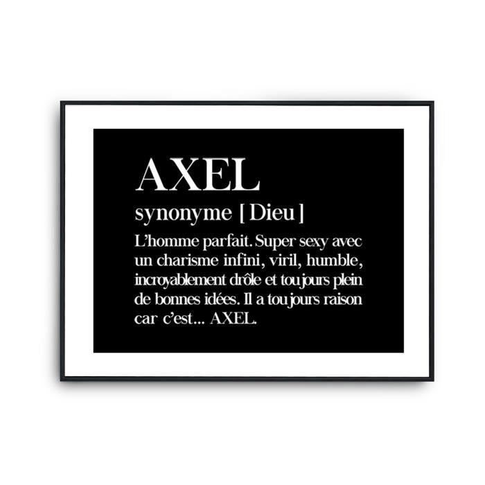 Affiche Axel Prénom définition Humour | Poster Décoration Murale papier ...