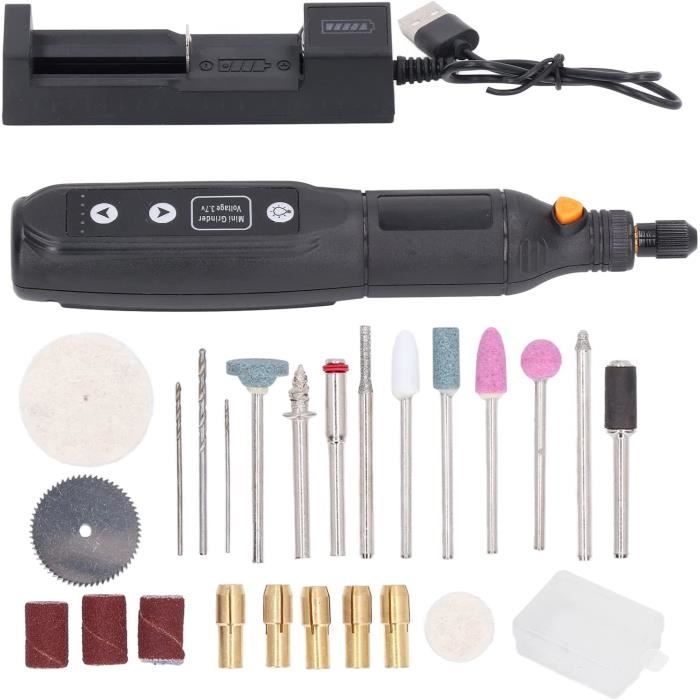 Mini Outil Rotatif sans Fil, Mini Perceuse à Ongles de Charge USB 3,7 V Outil Rotatif électrique ...