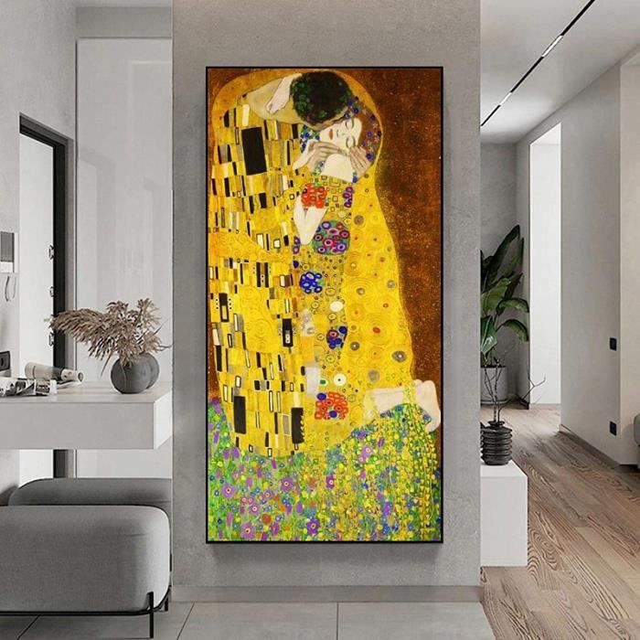 Impression sur toile Gustav Klimt Le Baiser Peintures Classiques Art ...