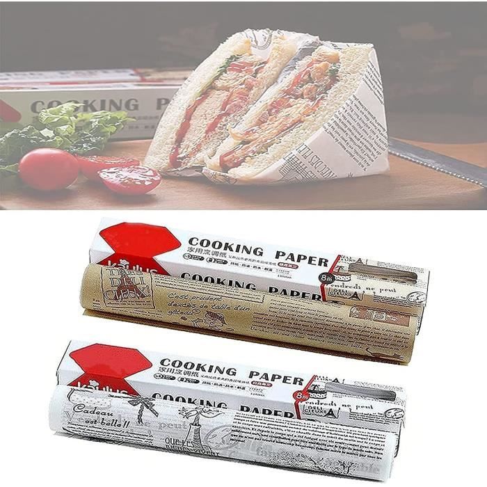 Papier sulfurisé Non Blanchi pour la Cuisson Facile à déchirer, Papier ...