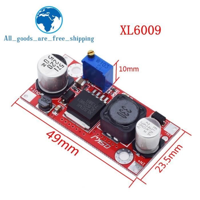XL6009 - Boost Buck-convertisseur réglable, Module d'alimentation 20W 5-32V à 1.2-35V XL6009 ...