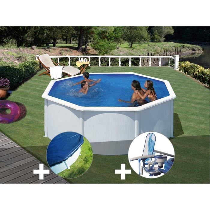 Kit piscine acier blanc Gré Fidji ronde 3,20 x 1,22 m + Bâche hiver ... Kit piscine acier blanc Gré Fidji ronde 3,20 x 1,22 m + Bâche hiver ...