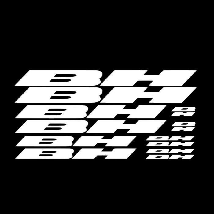 12 stickers BH - BLANC - Vélo VTT VTC BMX Course Route Cadre Bike ...