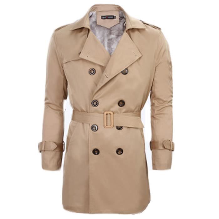 Trench homme LEOCLOTHO - Dentelle - Style Angleterre - Fermeture à ...