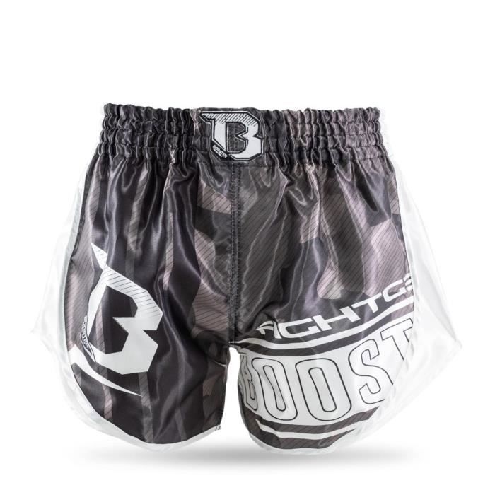 Short de boxe Thaï Booster Fight Gear Force1 - gris/blanc - L ...