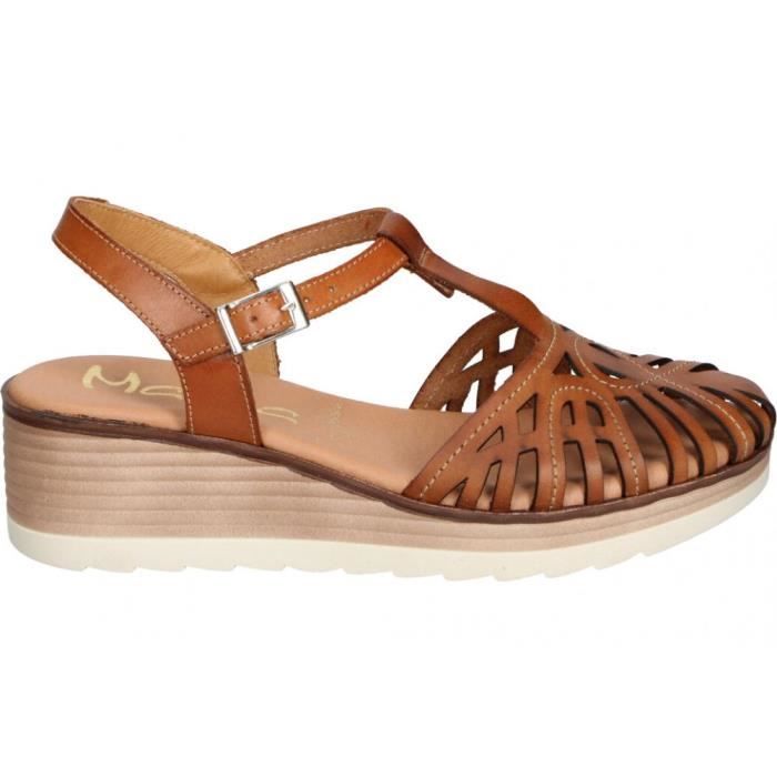 SANDALIAS MARILA HELOISA SEÑORA AVELLANA Brun - Cdiscount Chaussures