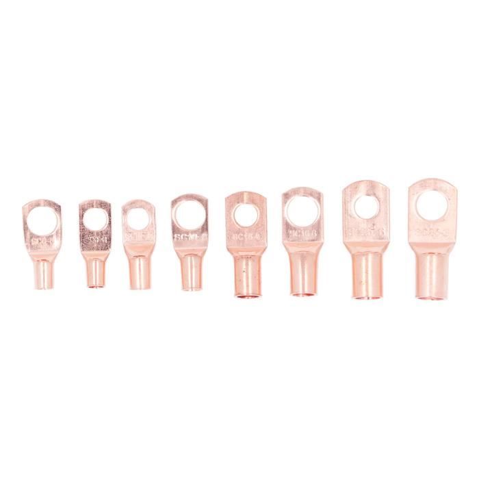 SALALIS cosse de câble en cuivre Connecteur de Terminal à anneau à tête ...