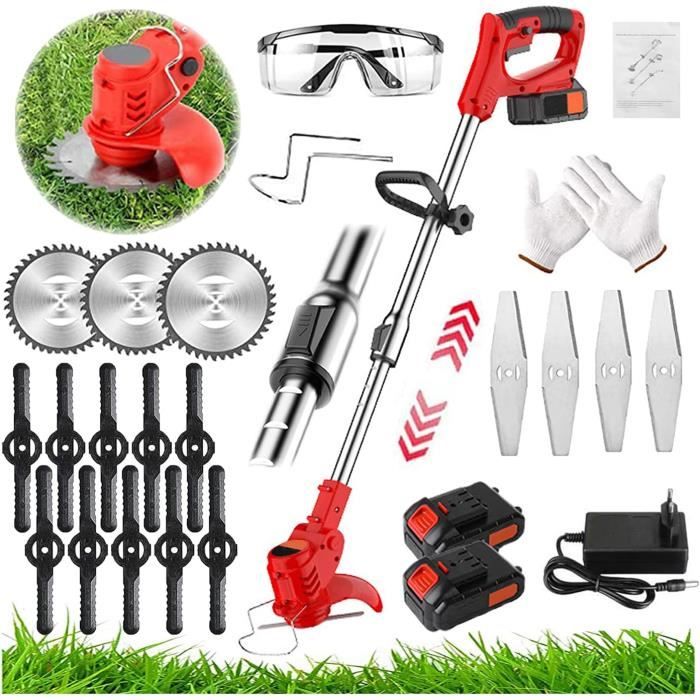 Coupe-Herbe sans Fil Coupe Bordure sans Fil avec Batterie Débroussailleuse à Batterie électrique ...