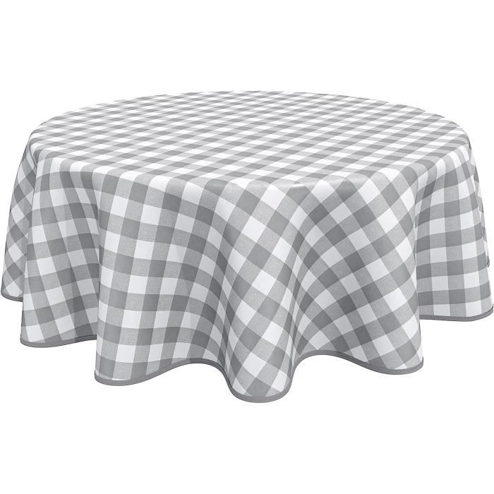 Home Direct Nappe Ronde En Toile Cirée Pvc Facile à Nettoyer Motif