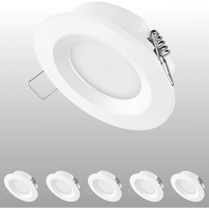 LED Spots encastrables ultra plats | 3.5W 300 lm 230V | Blanc chaud | Lot de 5[S315] - Cdiscount ...