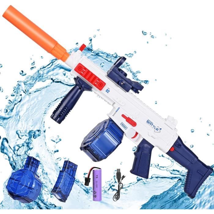 ZWOOS Pistolet à Eau électrique, Puissant Fusil a Eau Automatique, 7-10 ...