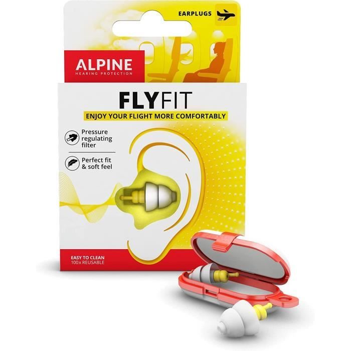 Alpine FlyFit Bouchons d’oreilles avion : protections auditives pour l'avion - Régulent la ...