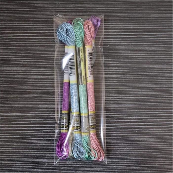 Fils A Broder,Fil À Coudre Fil 6 Brins Hauts Brillants Couleurs ...