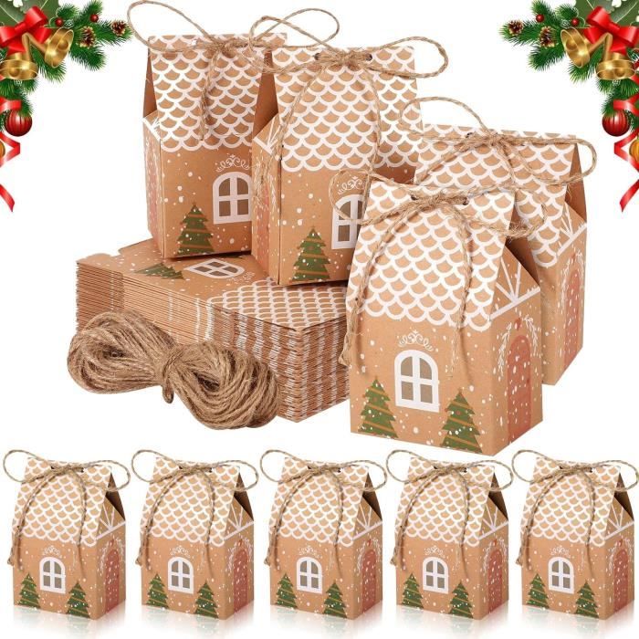 Lot De 40 Boîtes Cadeaux De Noël, Sacs Cadeaux De Noël, Sacs À Biscuits ...