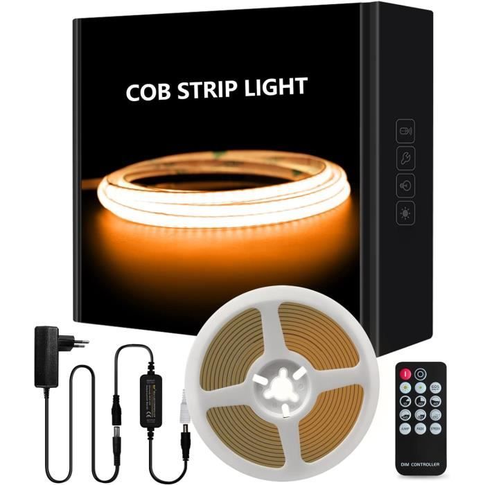 Dc12V Ruban Led Cob Orange Set, 5M 480Led-M Lumières De Bande Led Cob ...