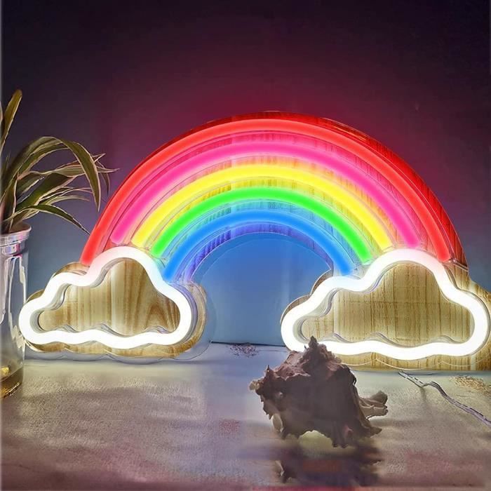 Lampe Arc En Ciel - Neon Led Mural Alimenté Par Câble Usb Veilleuse ...