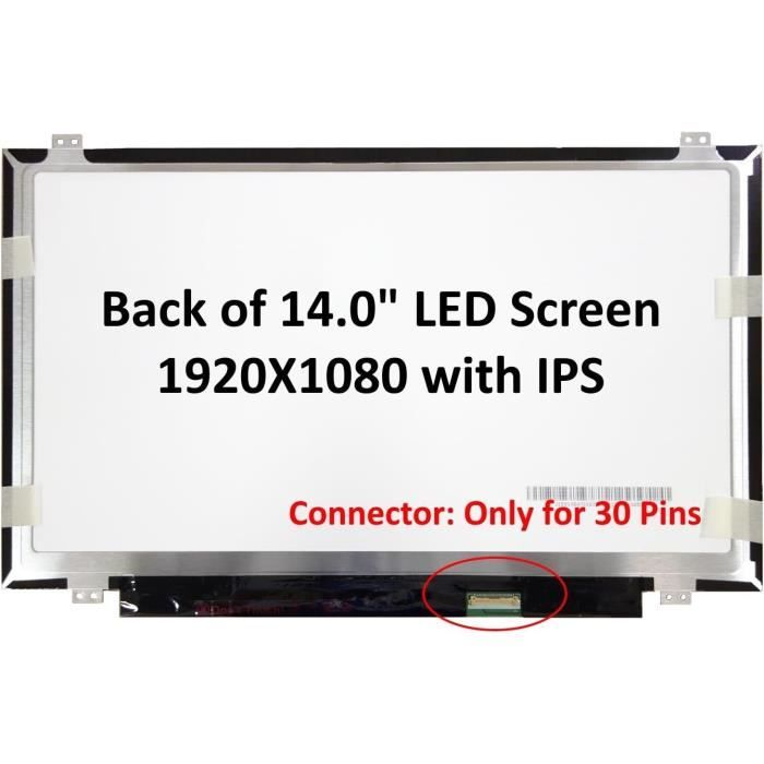 Écran Lcd Mat Ips 14" Pour Ordinateur Portable Hp 14-Al171, N140Hce-Eaa ...