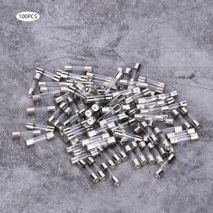 VBESTLIFE Fusible en verre 100pcs 250V accessoire de fusible de tube de verre de fusible rapide ...