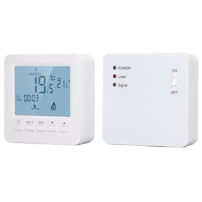 VBESTLIFE Thermostat RF Thermostat programmable RF Contrôleur de ...