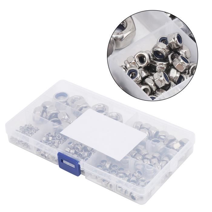 RHO-crous autobloquants crous en Acier Inoxydable, Kit D'assortiment D'écrous Hexagonaux ...
