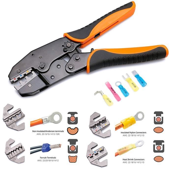 PINCE DE SERRAGE,F--ensemble'outils de sertissage Wirefy, pince à sertir à fil à cliquet, pour ...