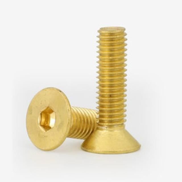 VIS,M2.5(20pcs)-6mm--Vis À Tête Fraisée En Laiton Pur, Douille Hexagonale Plate, Din7991 M2 M2.5 ...