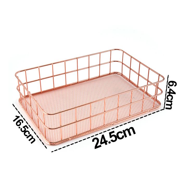 Panier de rangement en métal pour bureau, boîte de rangement en fer ...