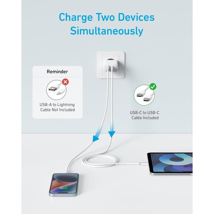 Chargeur Iphone Usb C 20 W, Chargeur Ipad, Recharge Rapide, Compatible ...