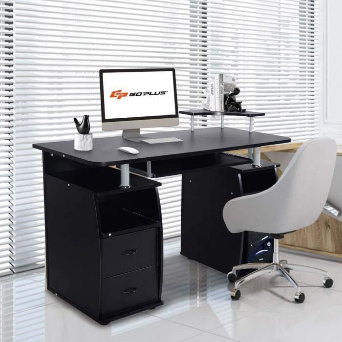 GOPLUS Bureau Informatique Table de l'ordinateur avec Tablette ...