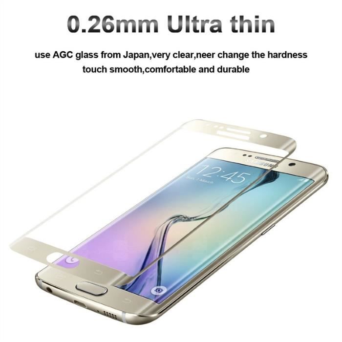 Pour Samsung Galaxy S6 Edge SM-G925F VERRE TREMPÉ Film de Protection d ...