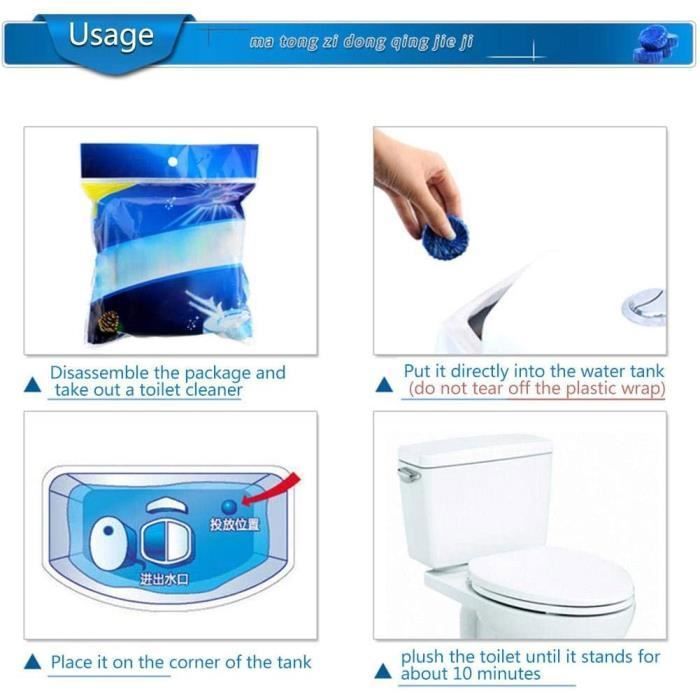 10PCS Nettoyant WC Active Tabs Bleu WC/Toilet multicolore PRODUIT ...