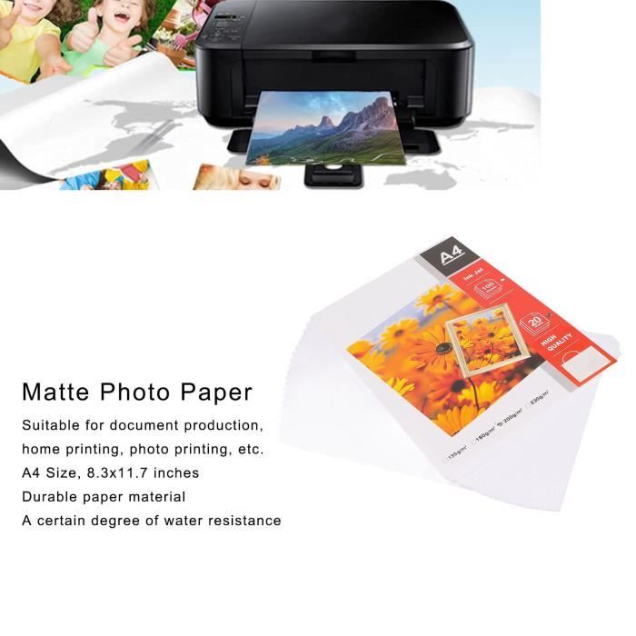 EIF papier d'impression fin et professionnel 20 pièces papier Photo mat ...