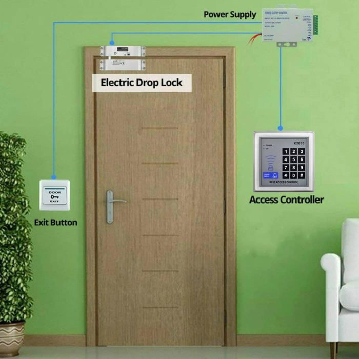 YAVIS Kit Système Contrôle Accès RFID Complet avec Verrouillage ...